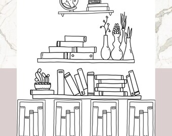 Reading Tracker Printable A4 Bookshelf Reading Log, Book Tracker ...