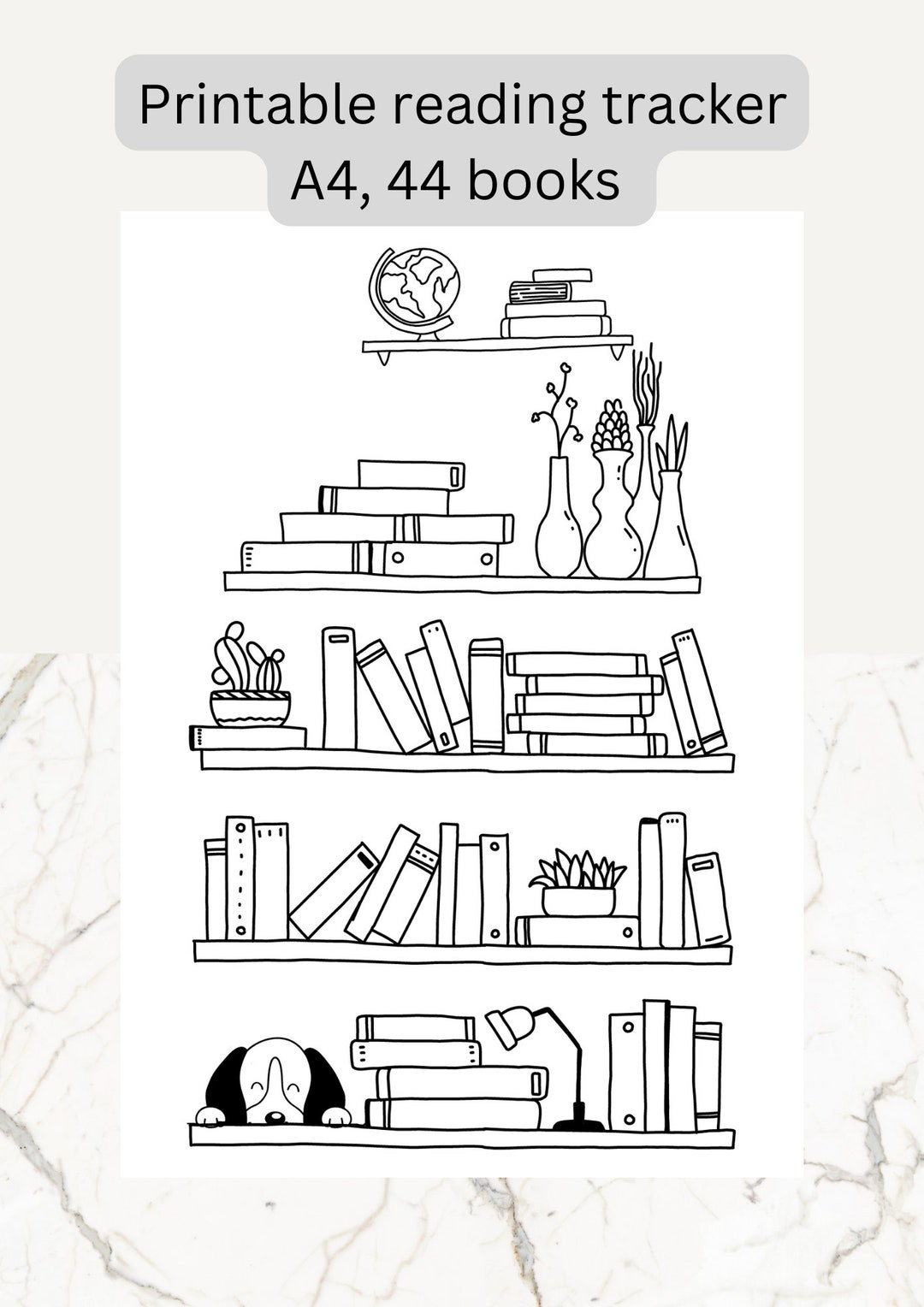Bookshelf Printable Template Books to Read Books I've - Etsy