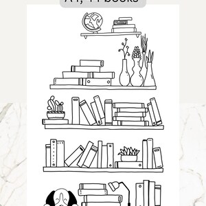 Bookshelf Printable Template Books to Read Books I've - Etsy