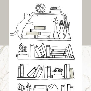 Bookshelf Printable Template, Books to Read, Books I've Read, Book ...