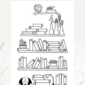 Bookshelf Printable Template Books to Read Books I've - Etsy