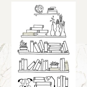 Bookshelf Printable Template, Books to Read, Books I've Read, Book ...