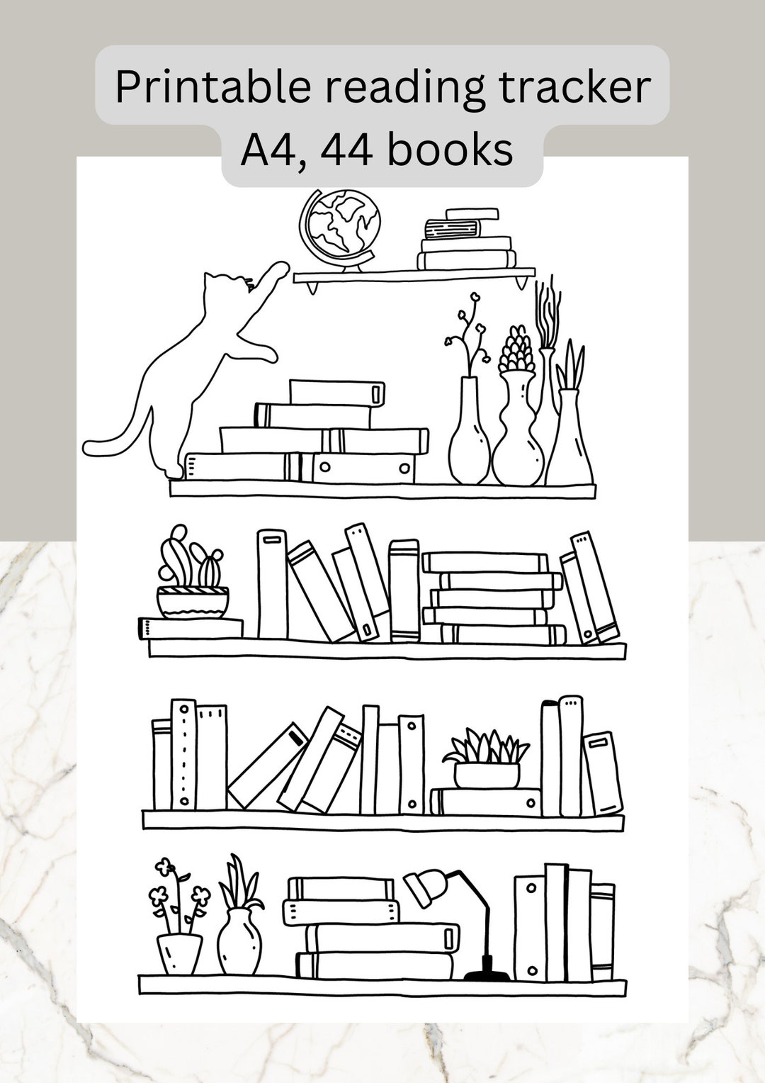 Bookshelf Printable, Book Tracker, Bookshelf Reading Log, Books I've ...