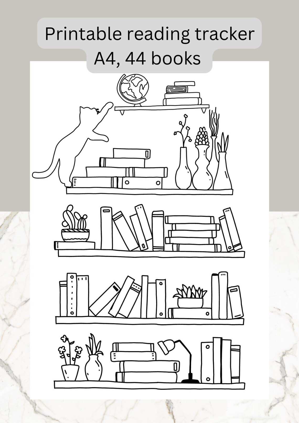 Bookshelf Printable, Book Tracker, Bookshelf Reading Log, Books I've ...