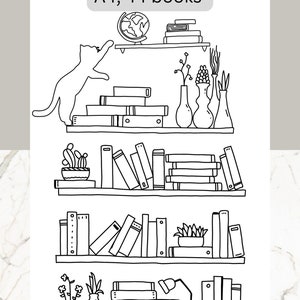 Bookshelf Printable Template, Books to Read, Books I've Read, Book ...