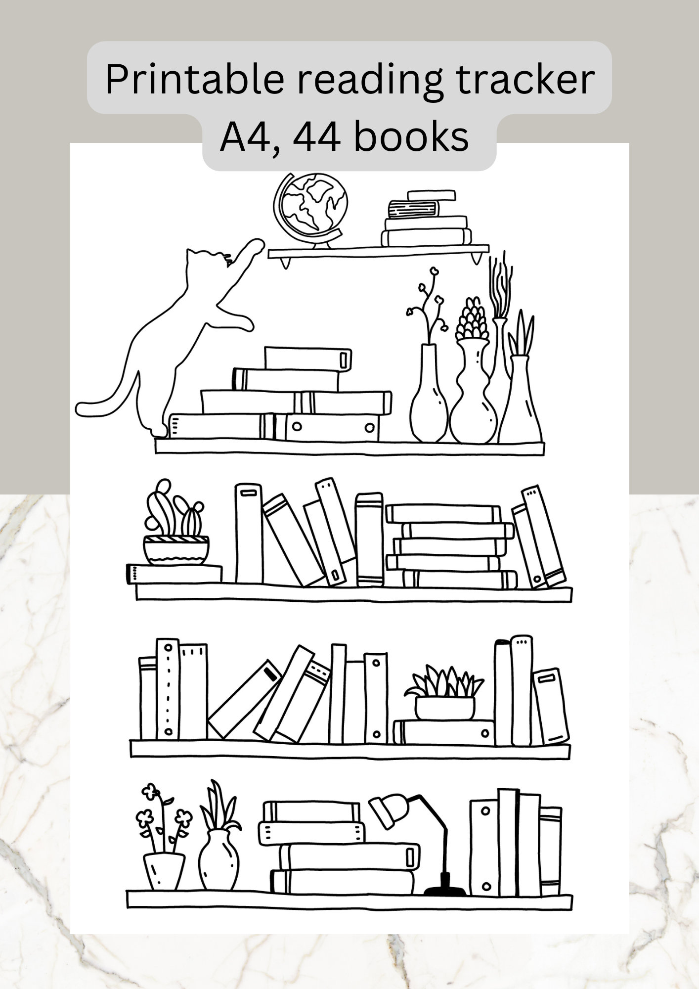 Bookshelf Printable, Book Tracker, Bookshelf Reading Log, Books I've ...