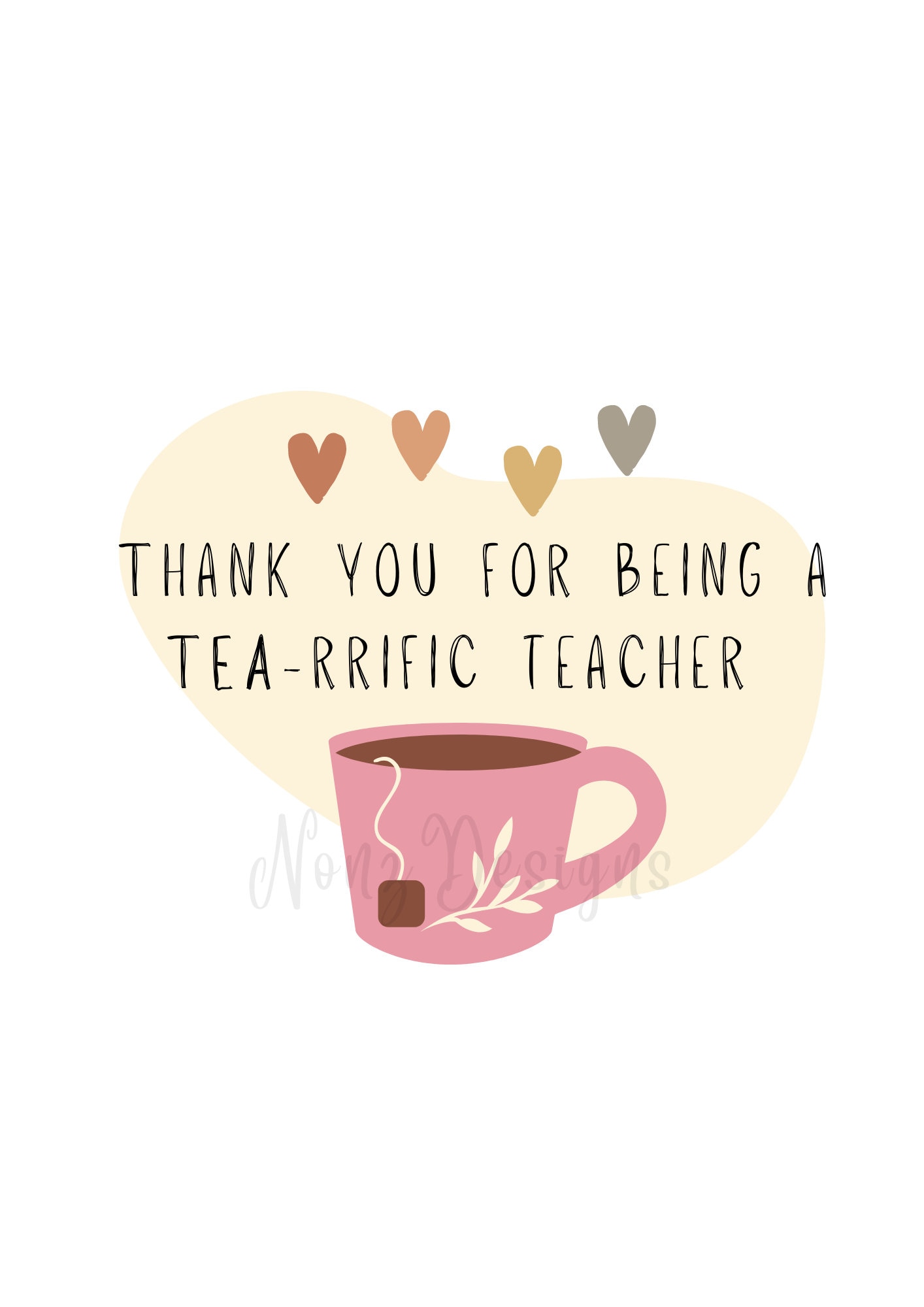 Teacher Appreciation SVG and PNG 'tea-rrific Teacher' Pun International ...