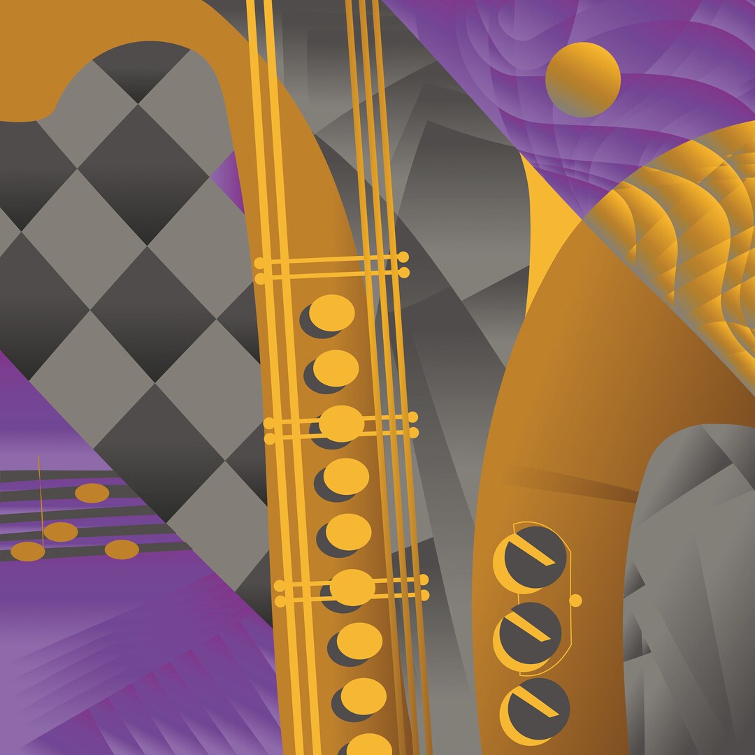 Saxophone Poster Printable Wall Art,saxophone Print, Digital Download ...