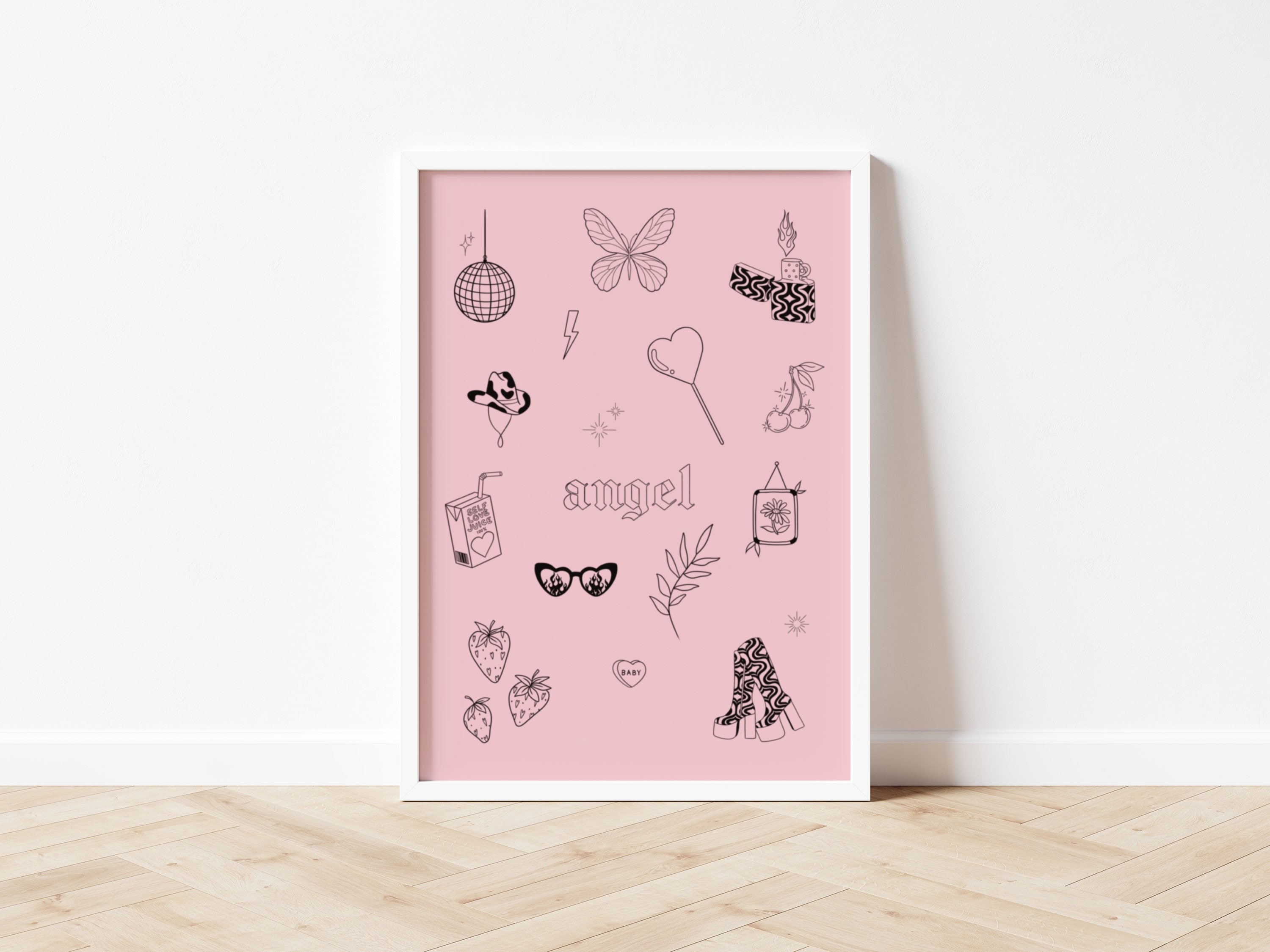 Patchwork Style Tattoo Flash Sheet Print - Etsy