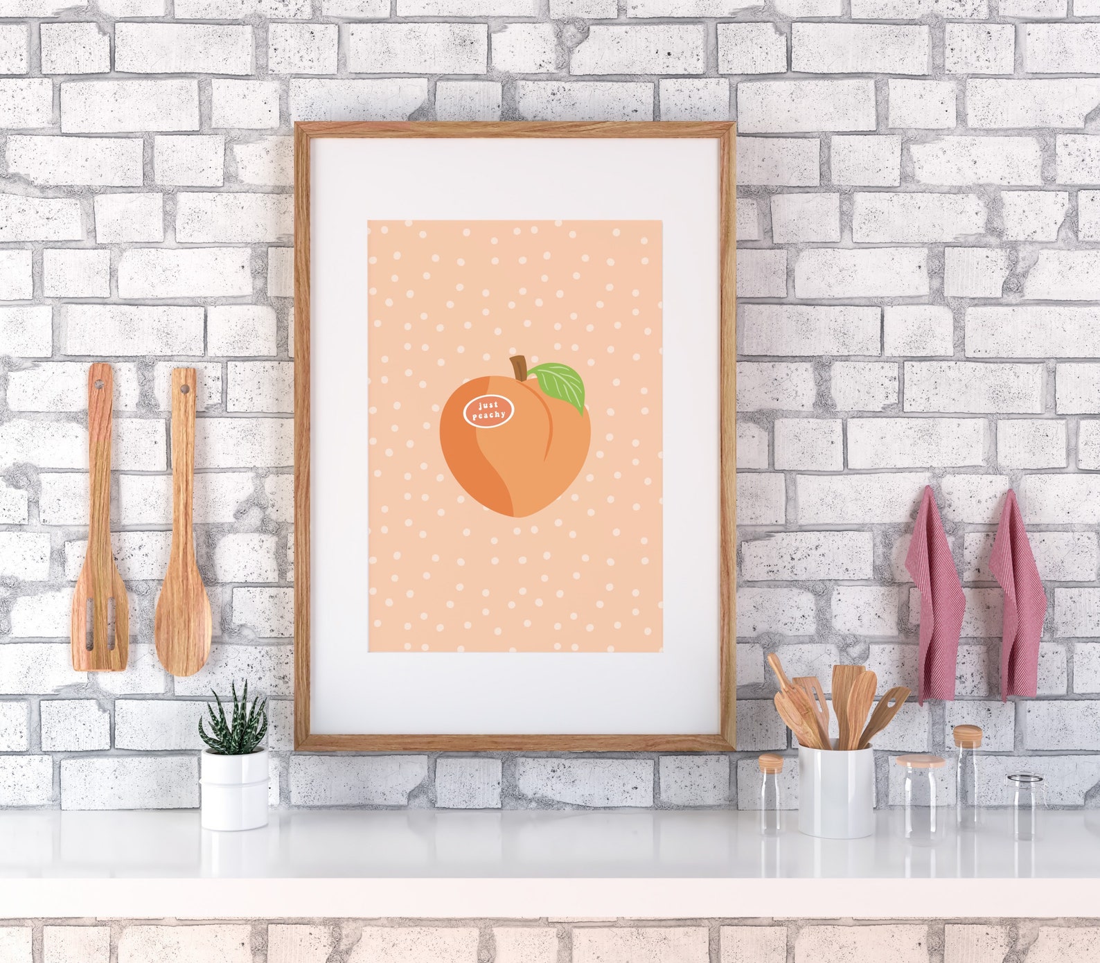 Just Peachy Art Print Illustration Wall Art Peachy | Etsy
