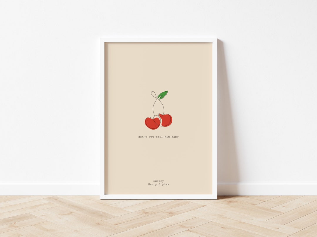 Harry Styles Cherry Print - Etsy
