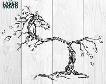 Horse Tree Svg | Etsy