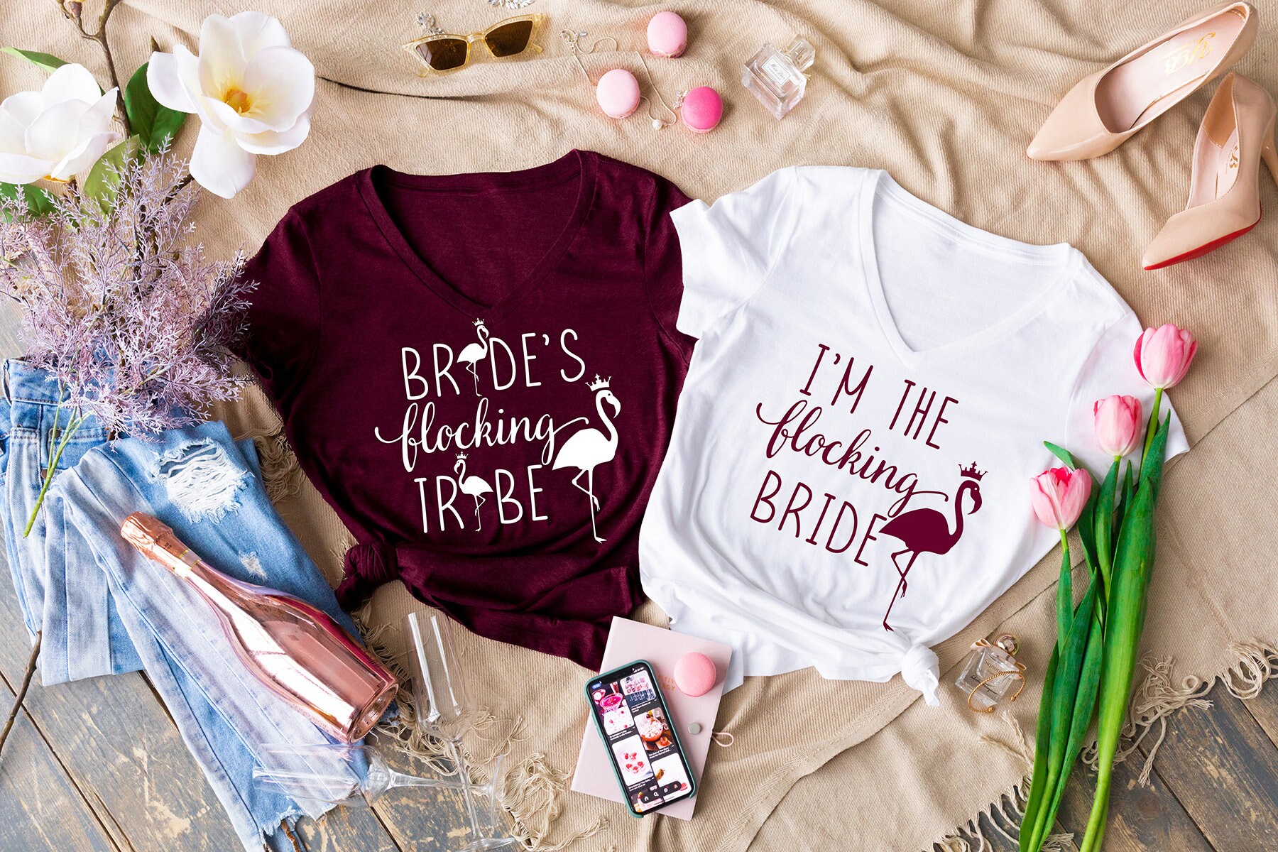 Im The Flocking Bride Brides Flocking Tribe Shirt Etsy