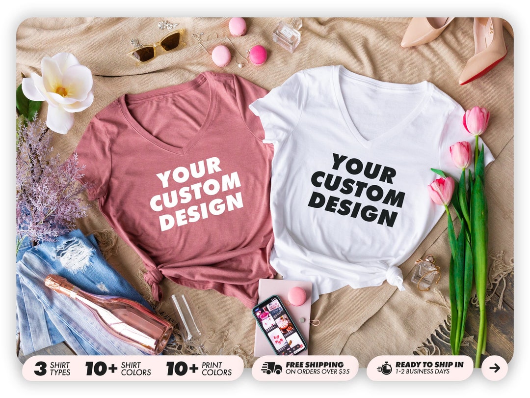Make Your Custom Shirt, Personalized Shirt, Custom Design Shirt in Rose ...