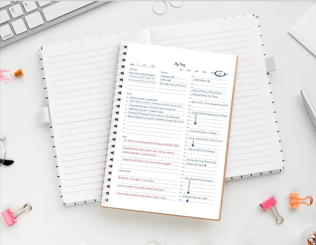 Daily Time Block Printable Planning Page - Etsy
