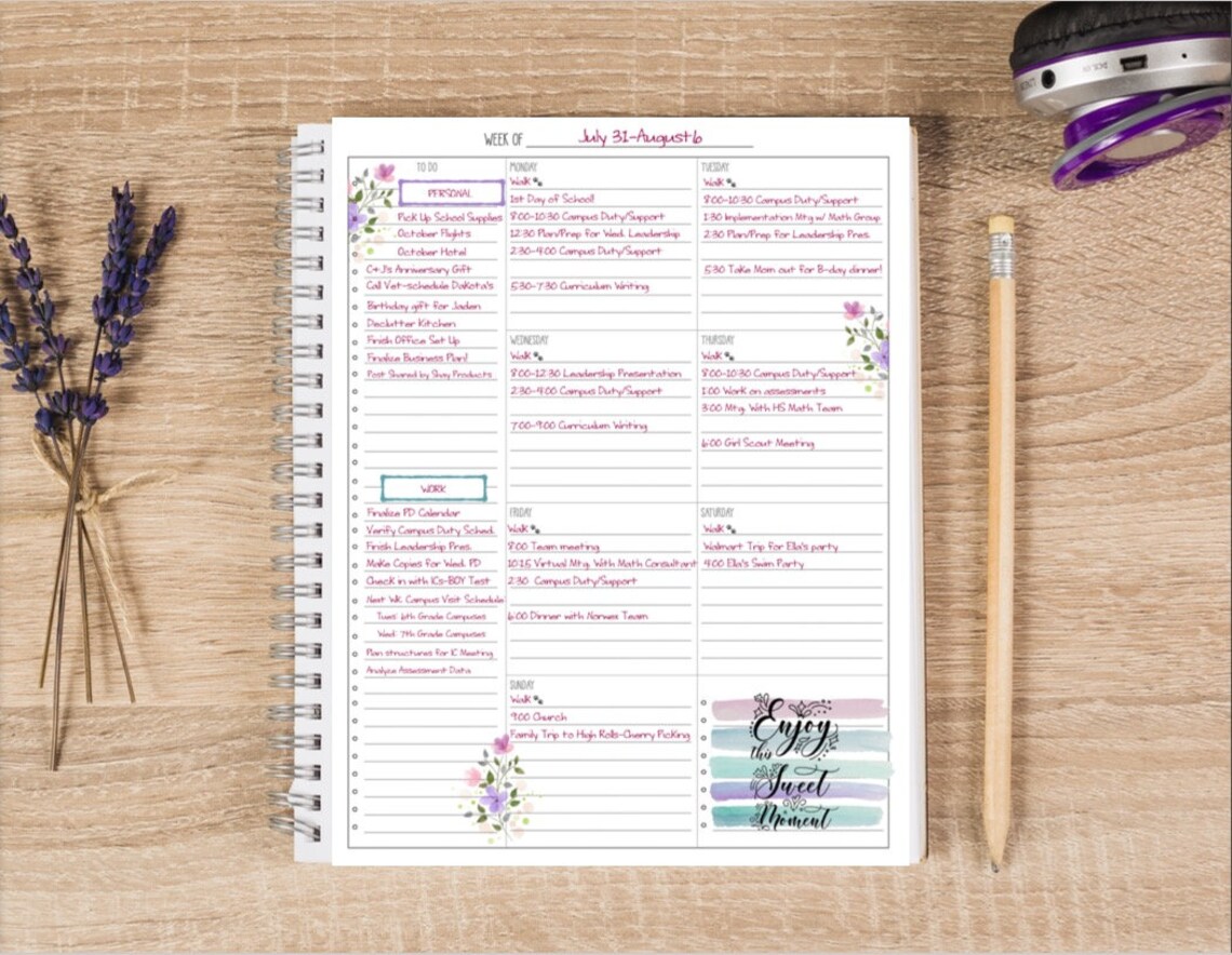 Weekly Planner Printable, Dashboard Layout, Weekly Schedule, Weekly ...