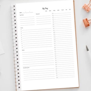 Daily Time Block Printable Planning Page - Etsy