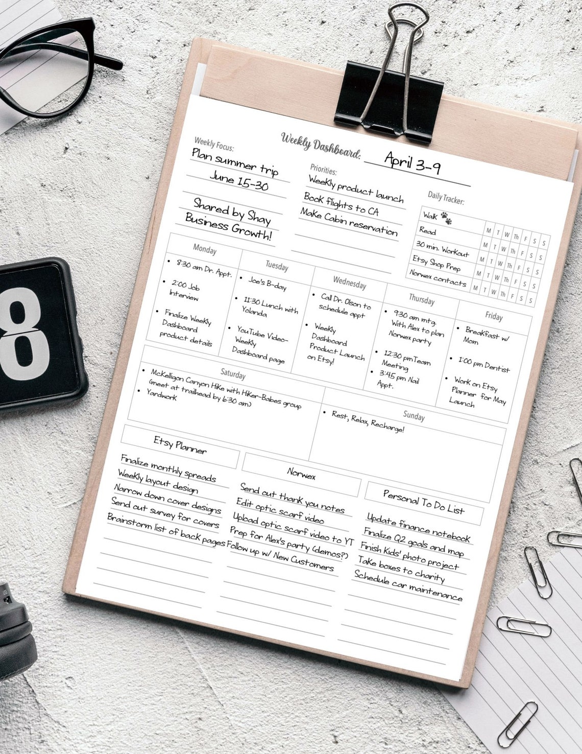 Weekly Dashboard - Etsy
