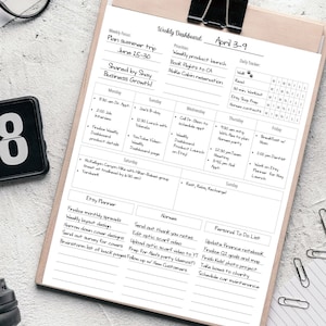 Weekly Dashboard - Etsy