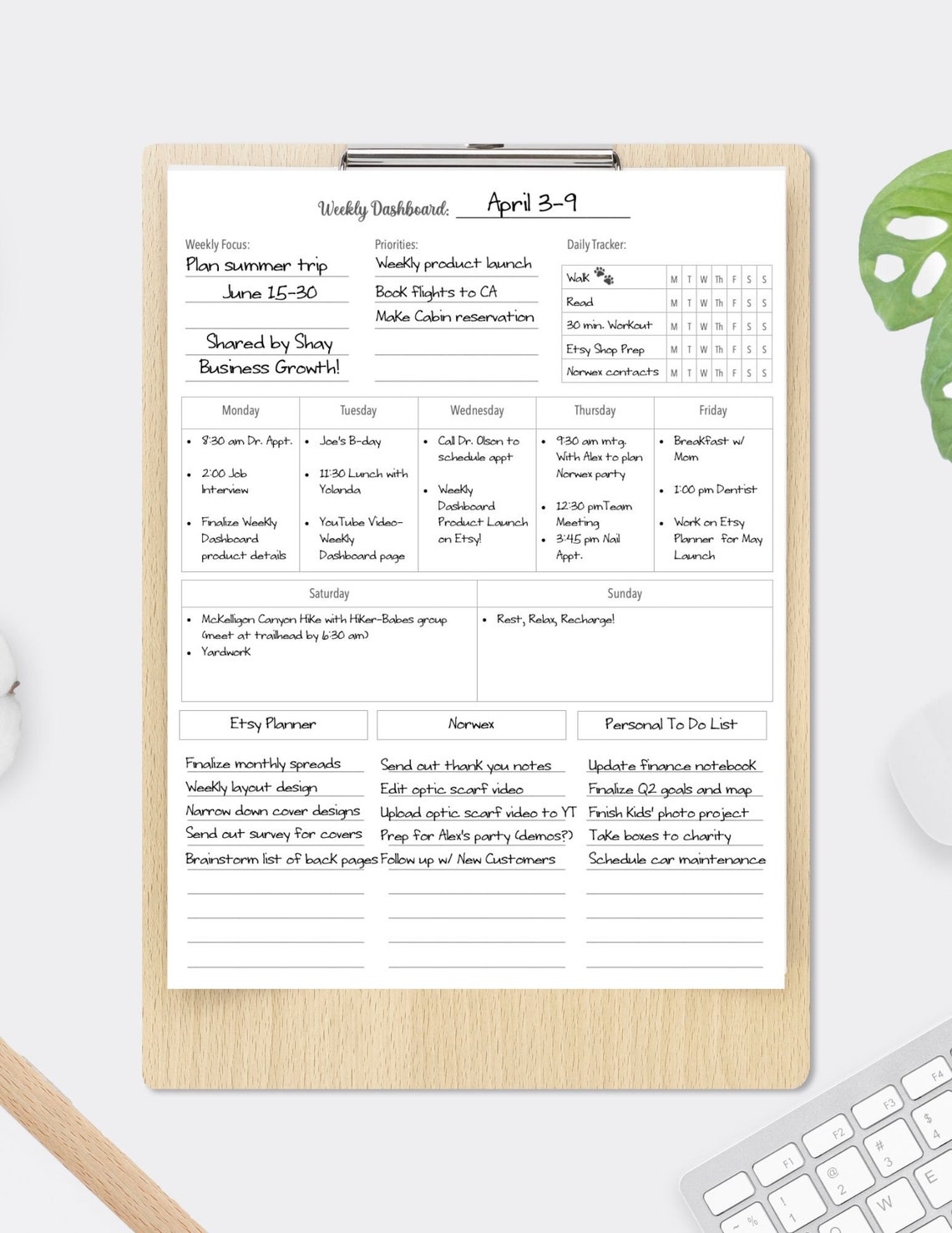 Weekly Dashboard - Etsy