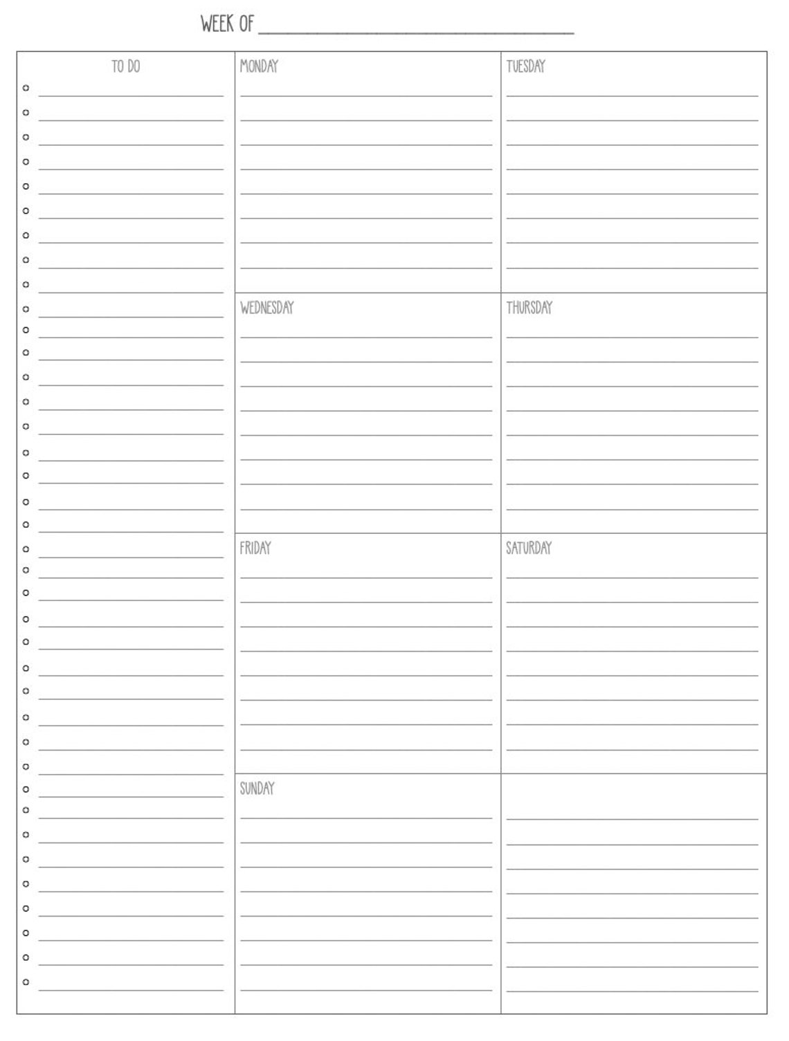 Weekly Planner Printable, Dashboard Layout, Weekly Schedule, Weekly ...