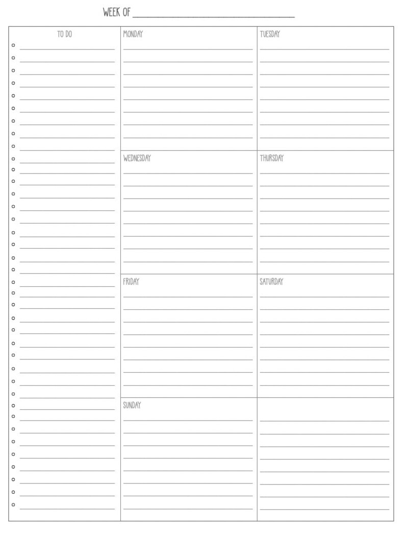 Weekly Planner Printable, Dashboard Layout, Weekly Schedule, Weekly ...