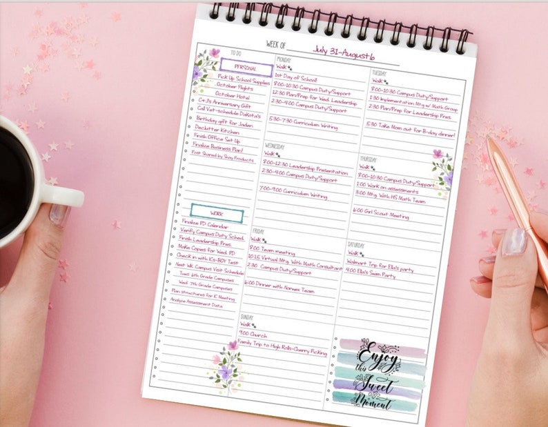 Weekly Planner Printable, Dashboard Layout, Weekly Schedule, Weekly ...