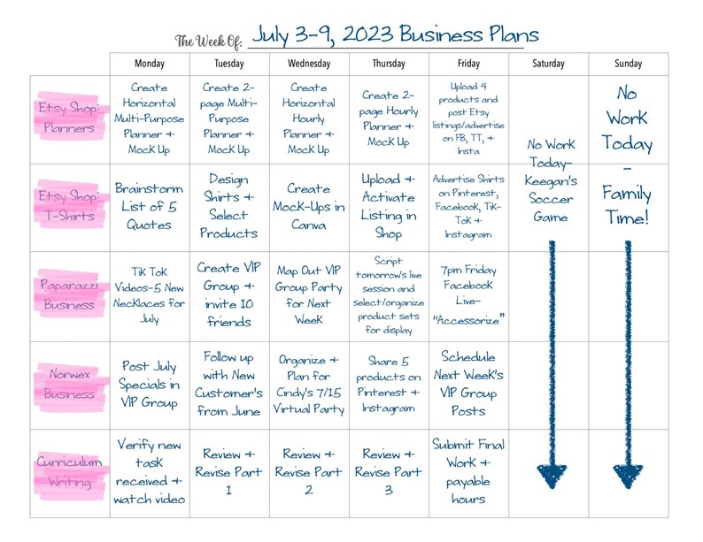 Multi-purpose Weekly Planner - Etsy