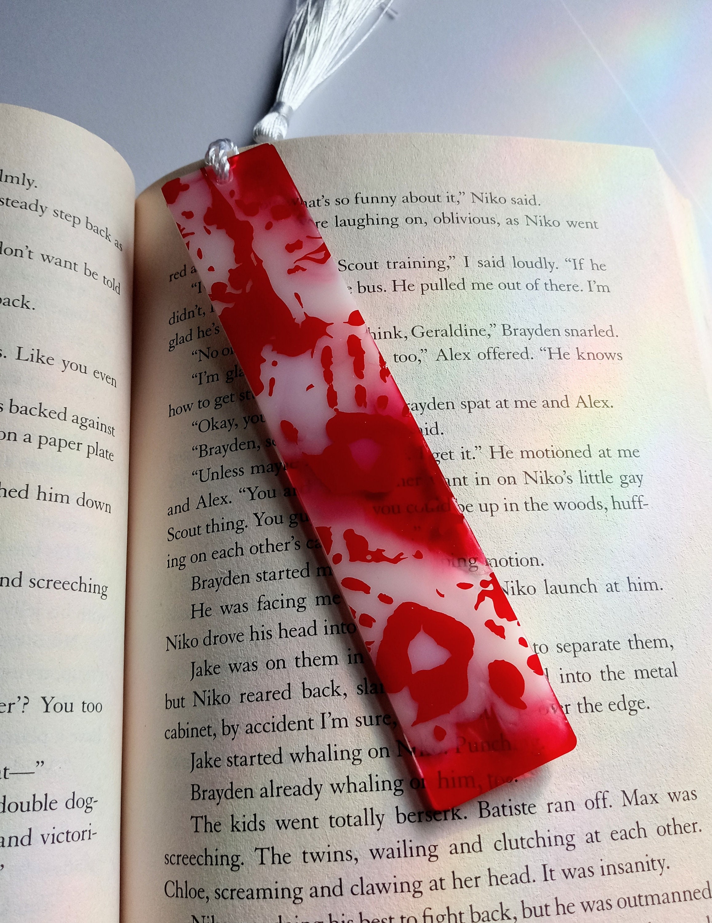 Blood Splatter Bookmark - Etsy