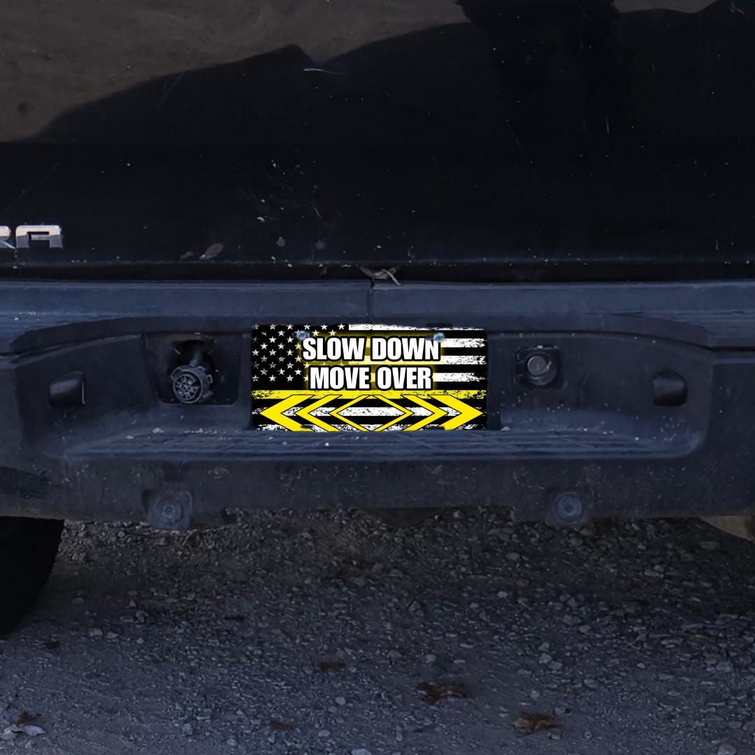 Move Over Slow Down License Plate - Etsy
