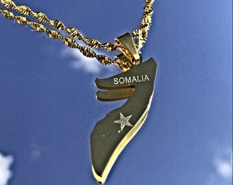 Somalia Map Necklace - Etsy UK