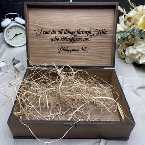 Personalized Nativity Scene Wooden Bible Verse Box - Customizable ...