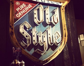 Old Style Beer Sign | Etsy