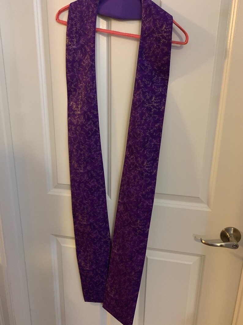 Purple Clergy Stole, Liturgical Vestment Stole, Hand Crafted Purple ...