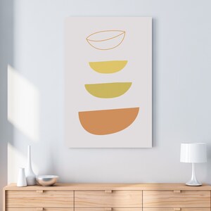 Modern Bowl Shape Geometric Art Brown Boho Printable Wall - Etsy