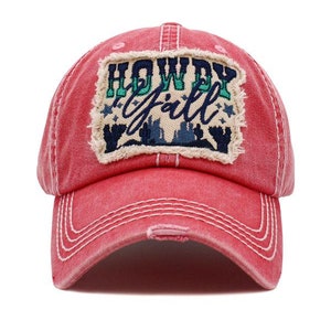 Howdy Y'all Western Ballcap Distressed Ball Cap HOWDY - Etsy