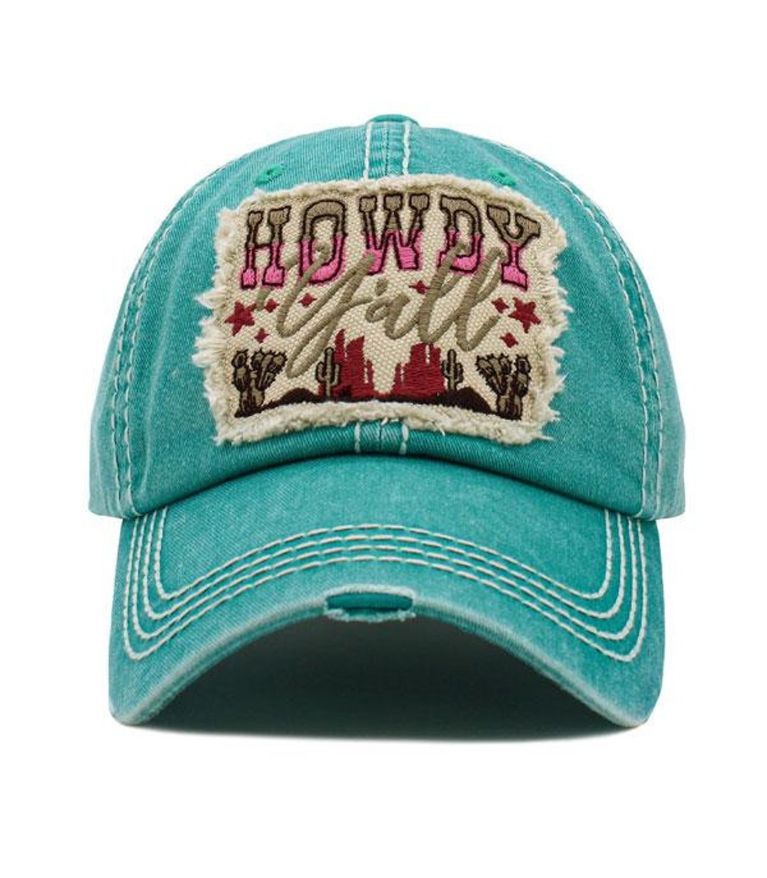 Howdy Y'all Western Ballcap Distressed Ball Cap HOWDY - Etsy