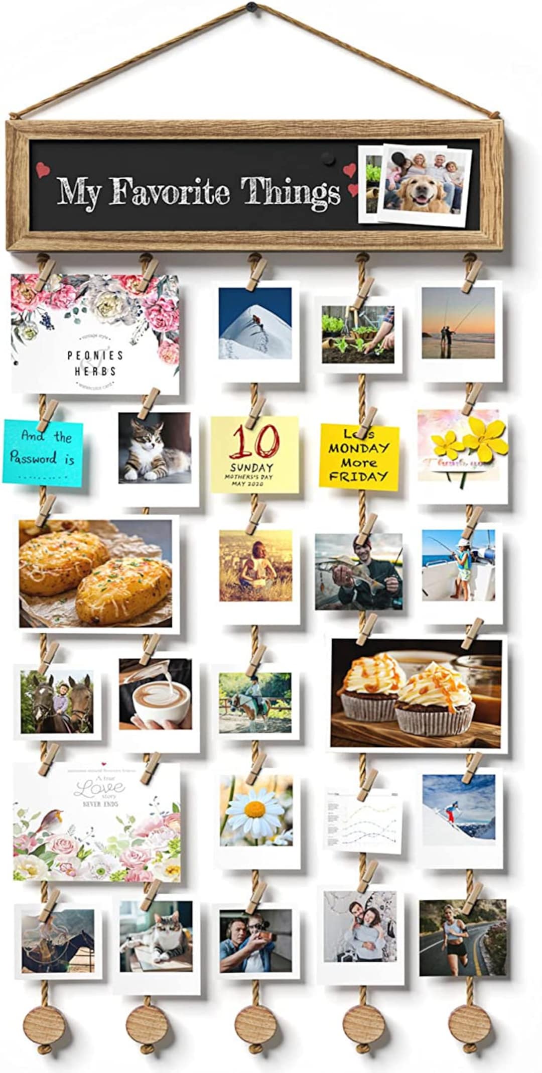 Photo Board Picture Collage Wall Decor Personalized Writable - Etsy