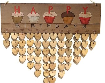 Cupcake Birthday Calendar - Etsy