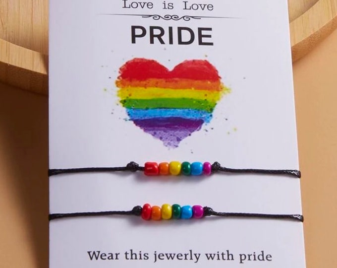 Rainbow Bead Design Bracelet PRIDE Bracelets Rainbow - Etsy