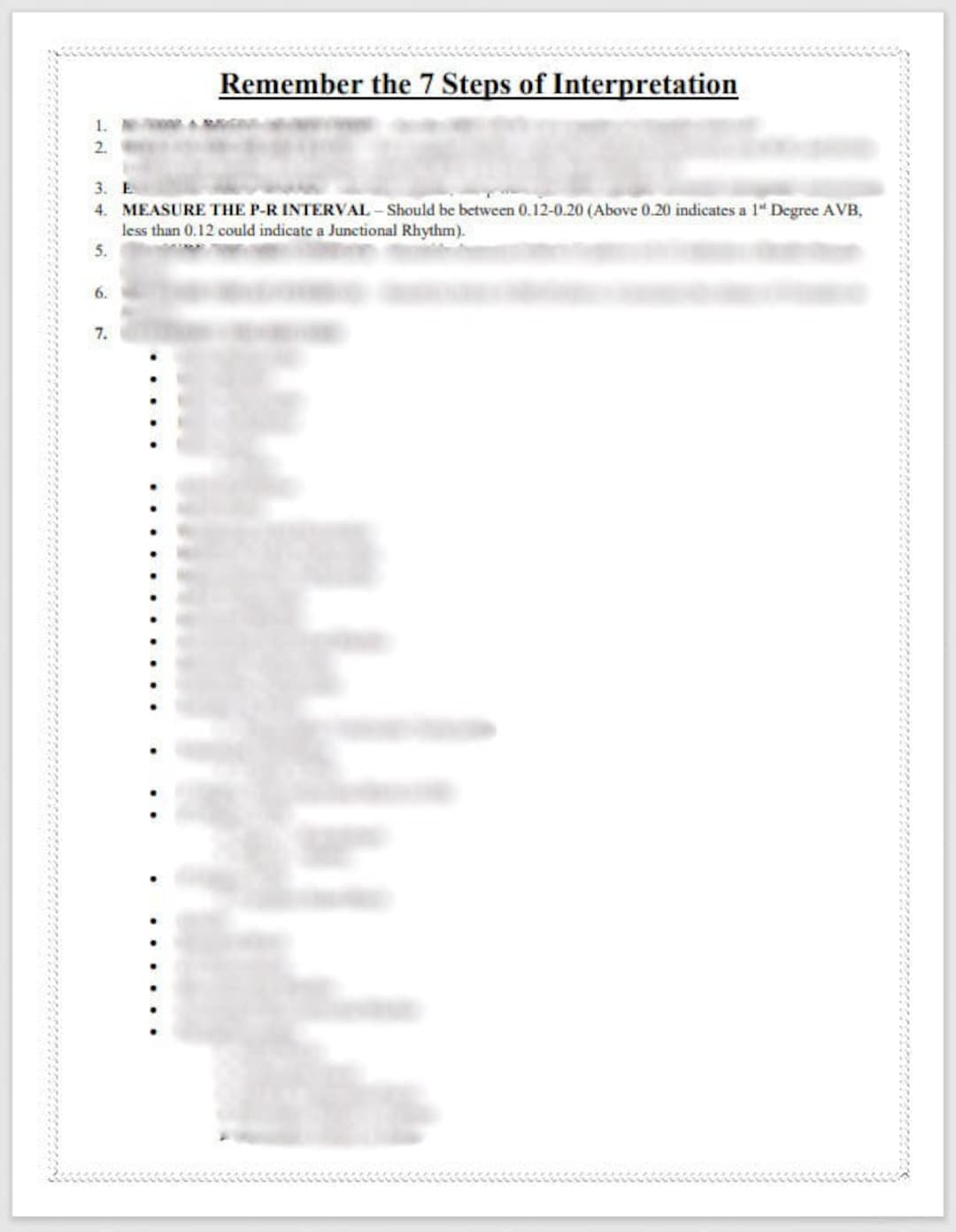 7 Steps to ECG/EKG Interpretation - Etsy