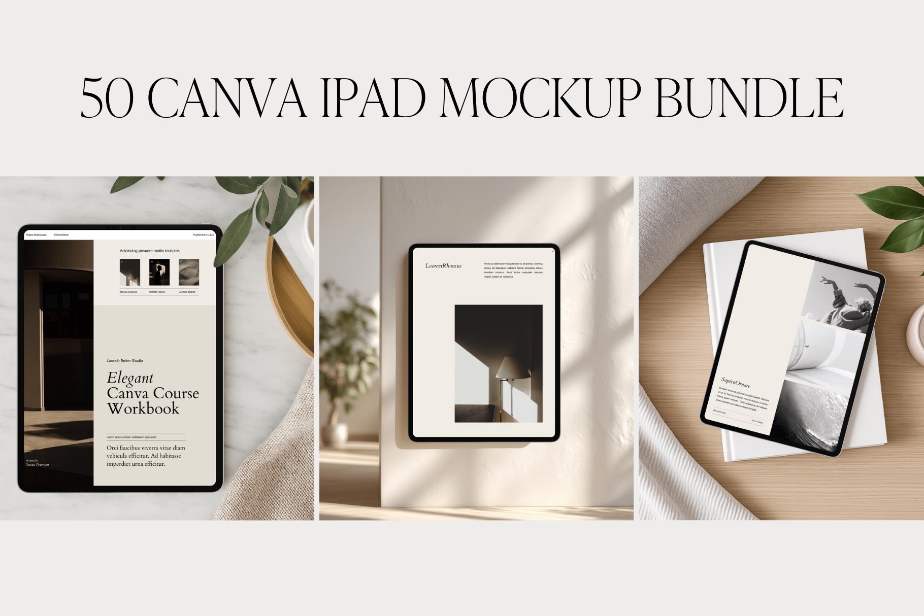 50 Canva iPad Mockups | iPad Mockup Bundle | Digital Product Mockups ...