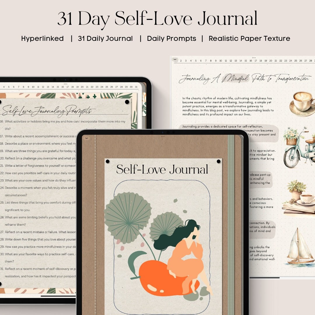 31-day Self-love Digital Journal: Boho Mindfulness Prompts (PDF ...