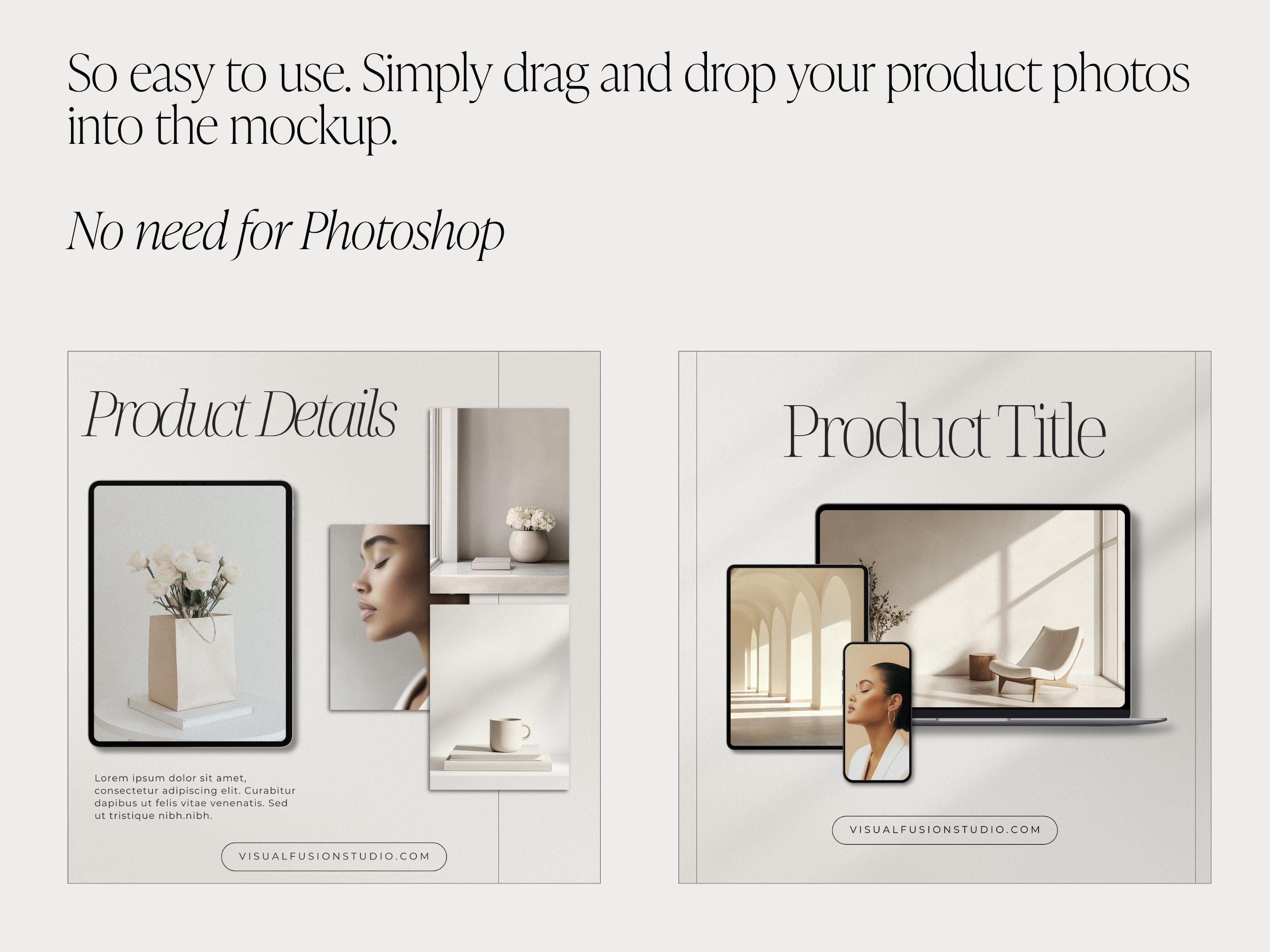 40 Canva Mockups, Aesthetic iPad Frames, Social Media Templates ...