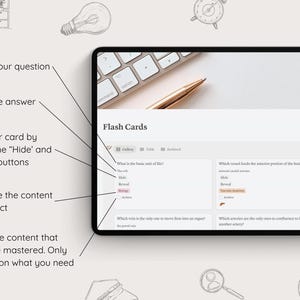 Notion Flashcard Template: Interactive Study Tool (digital Download - Etsy