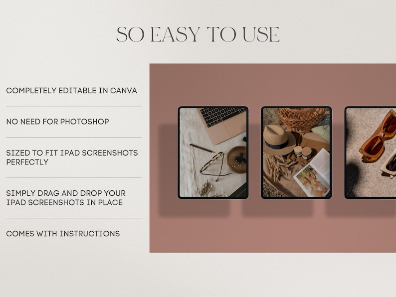 12 iPad Pro Mockups, Canva Template, Flatlays - Etsy