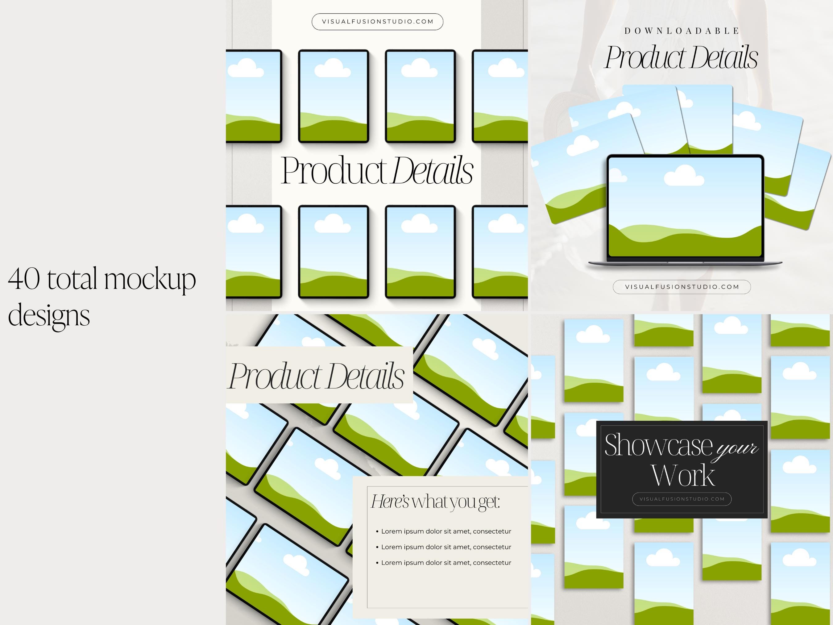 40 Canva Mockups, Aesthetic iPad Frames, Social Media Templates ...
