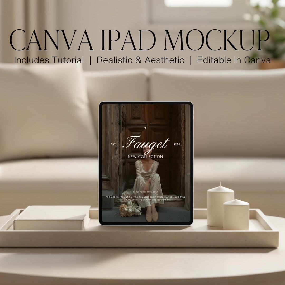 IPad Canva Mockup, Flatlay Design (digital Download) - Etsy