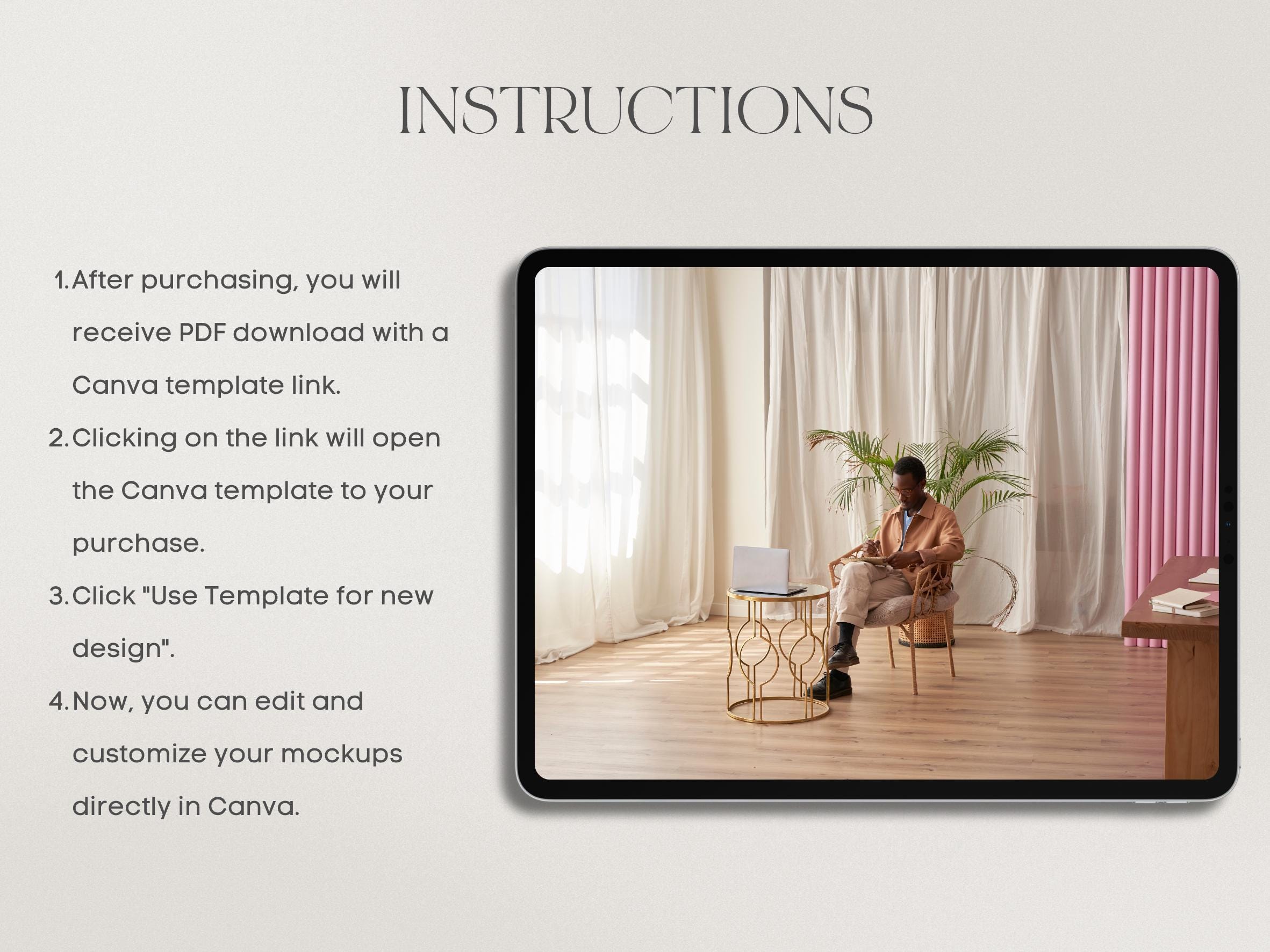 12 iPad Pro Mockups, Canva Template, Flatlays - Etsy