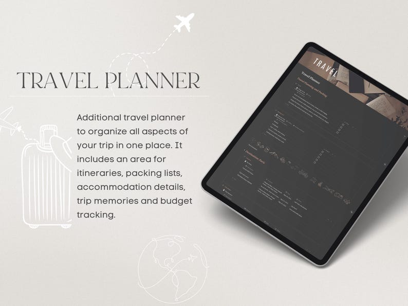 Dark Mode Notion Life Planner Template, Aesthetic Minimalist Design ...